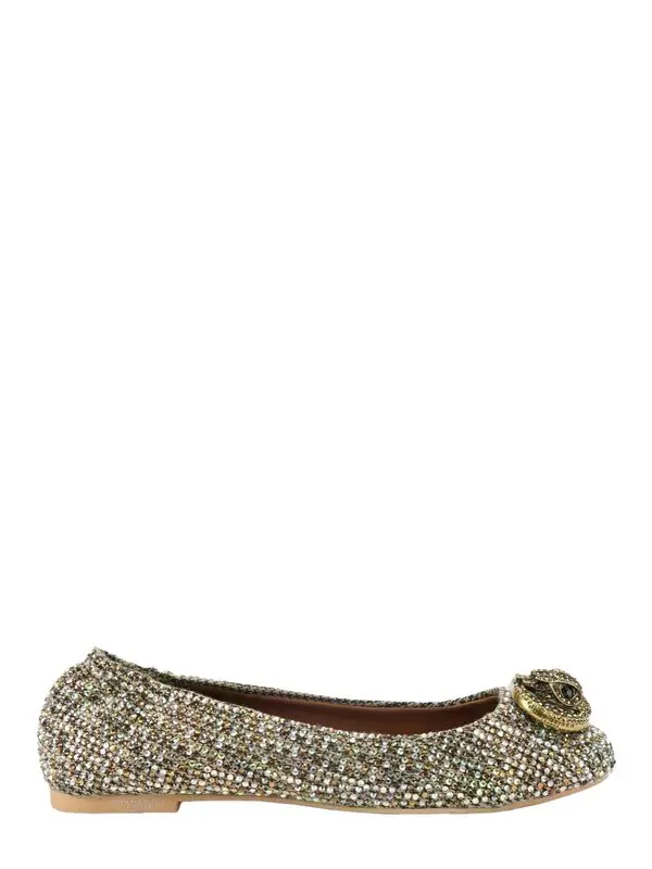 Kurt Geiger Crystal Embellished Ballerina Flats - Gold
