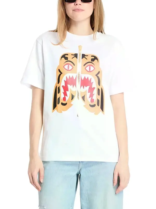 A BATHING APE Tiger Cotton T-shirt - White