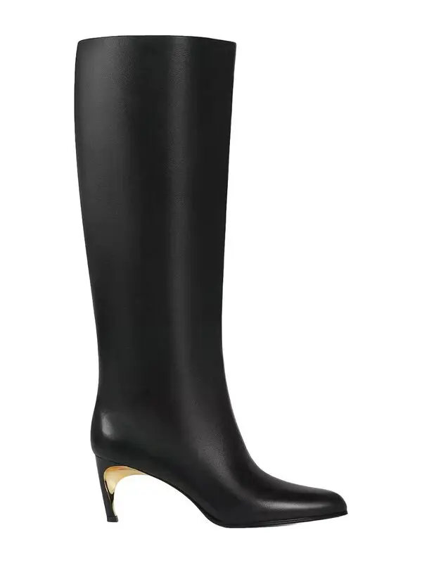 POTAMY Leather Knee-high Boots - Black