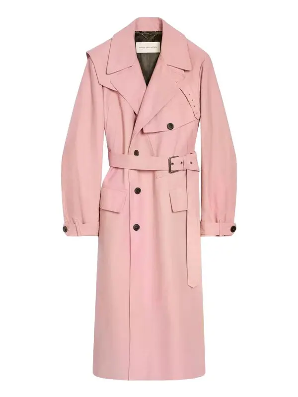 Dries Van Noten Cotton Trench Coat - Pink