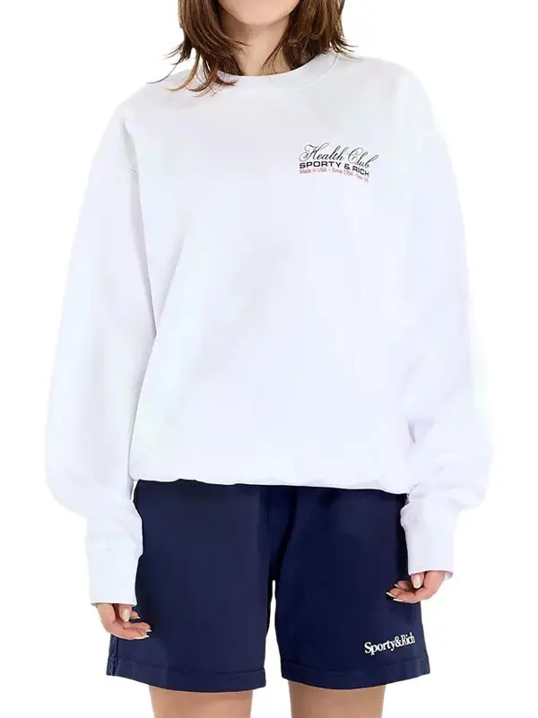 SPORTY & RICH Crew Neck Sweater - White