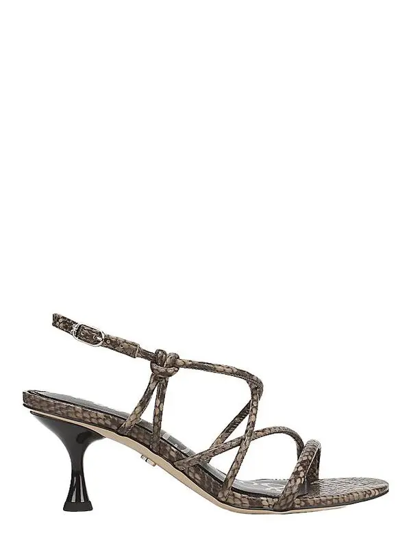 Sam Edelman Riana Strappy Slingback Kitten Heels - Snake