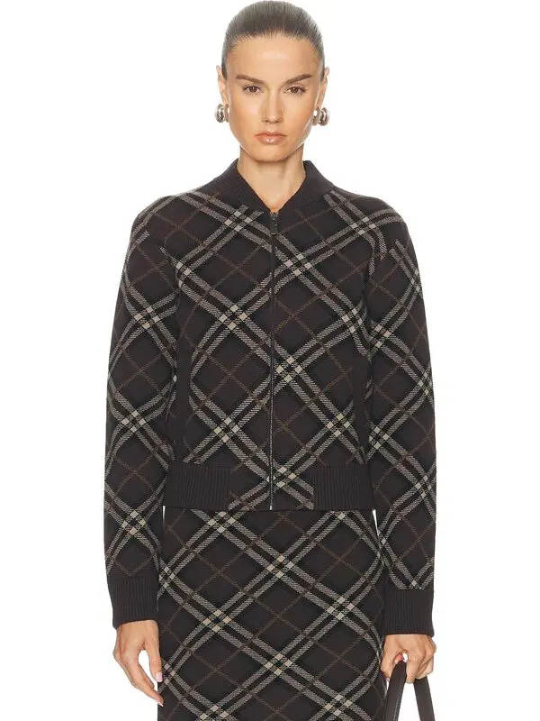 Burberry Zip-up Jacket - Truffle Ip Check