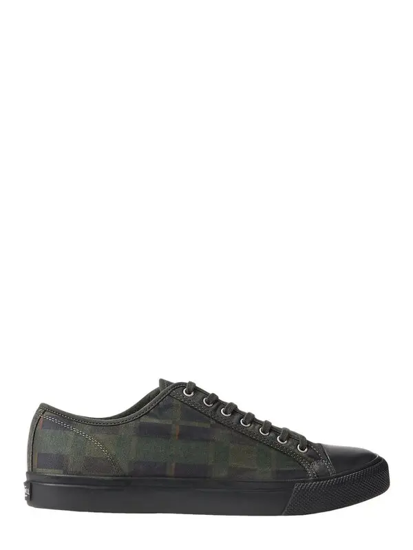 Ralph Lauren Check-print Oilcloth Sneakers - Navy Multi Plaid