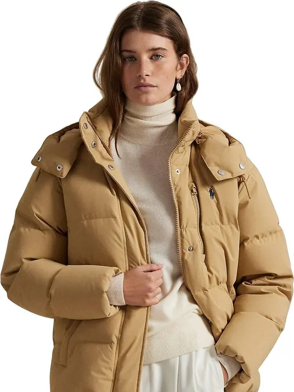 Ralph Lauren Mid-weight Down Puffer Jacket - Classic Camel