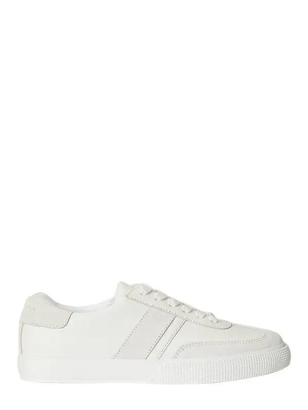 Ralph Lauren Braylee Leather & Suede Sneaker - Snow White/bianco
