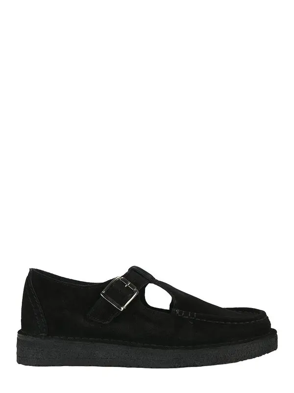 Clarks Nomad T-bar Loafer - Black Suede