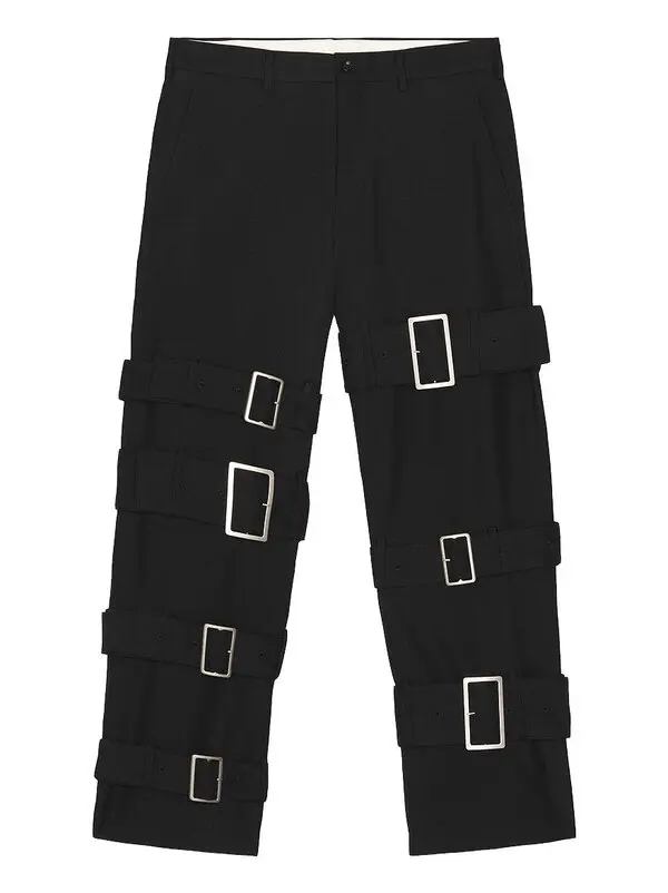 Comme Des Garçons Buckle Trousers - Black