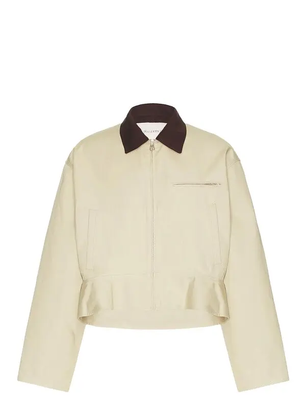 JW Anderson Curved Hem Workwear Jacket - Nougat & Chocolate