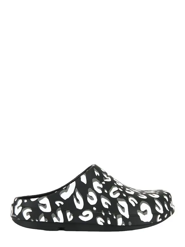 TAKAHIROMIYASHITA THESOLOIST. X Offos Leopard Print Clogs - Black