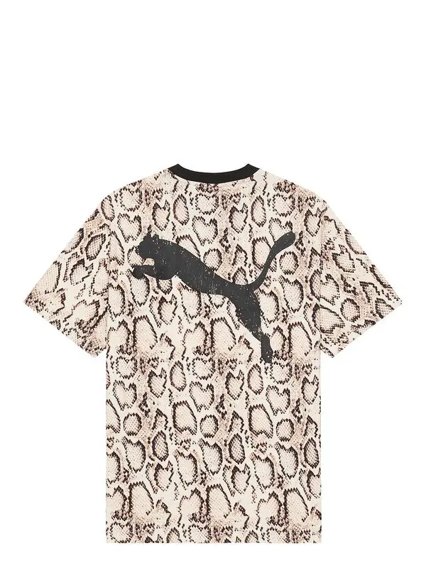 PUMA X A$ap Rocky Snakeskin Tee In Brown - Frosted Ivory