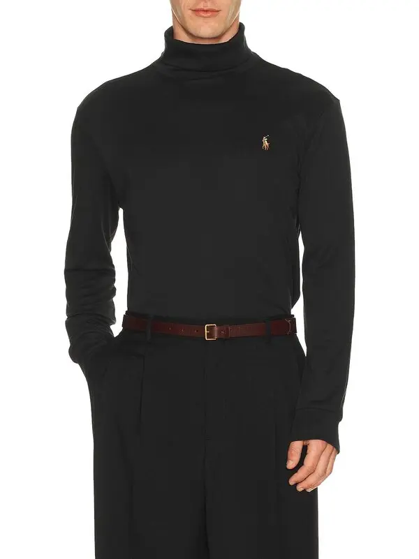 Polo Ralph Lauren Long Sleeve Soft Touch Turtleneck Pullover - Black