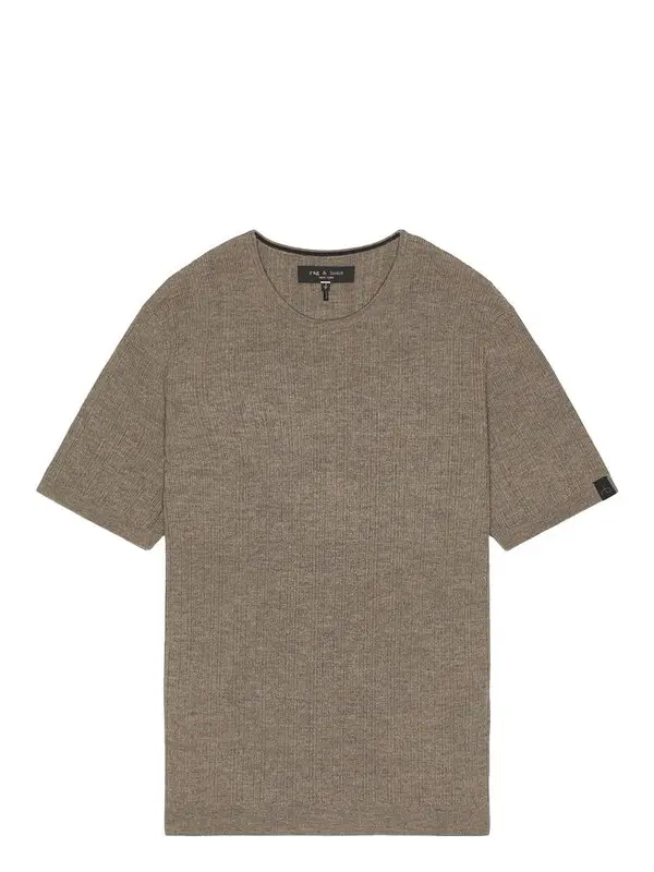 Rag & Bone Crawford Cashmere Blend Tee - Brown