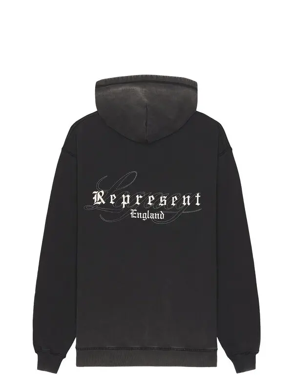 REPRESENT Legacy Overprint Hoodie - Vintage Black