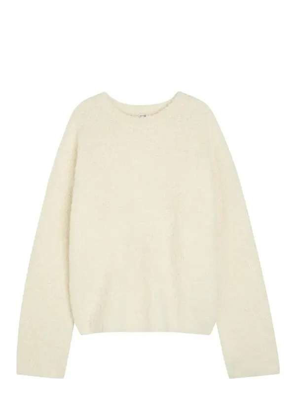 TOTEME Bouclé Alpaca-blend Jumper - Off White