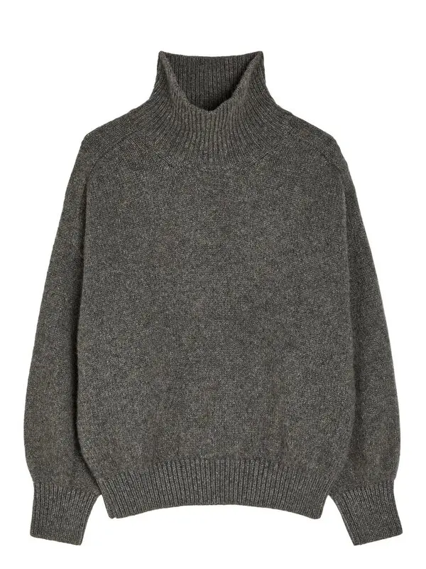 Khaite Willem Ribbed Cashmere Jumper - Dark Grey