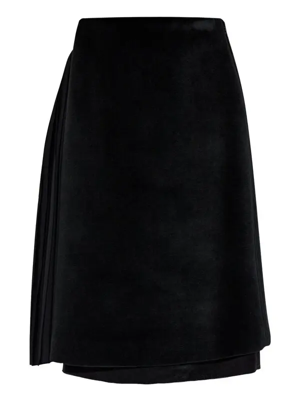 JIL SANDER Velvet Skirt - Black