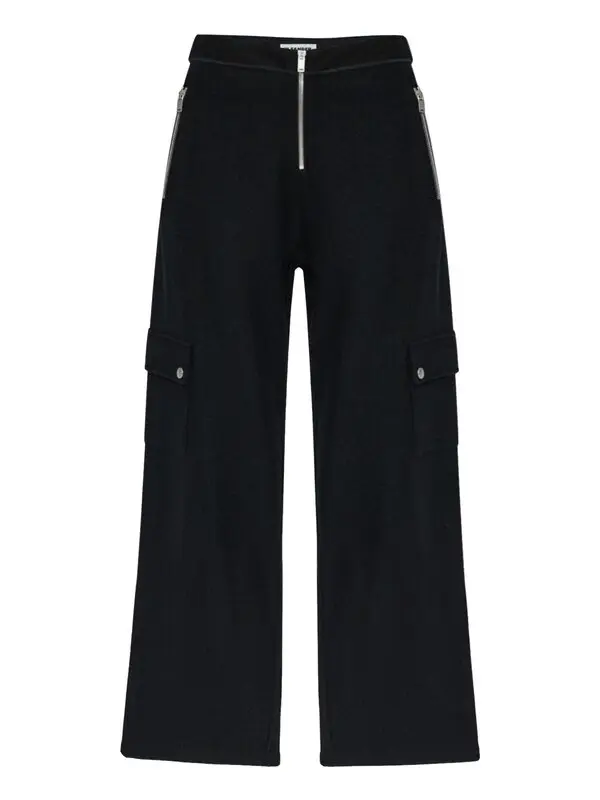 JIL SANDER Wide-leg Cargo Trousers - Black