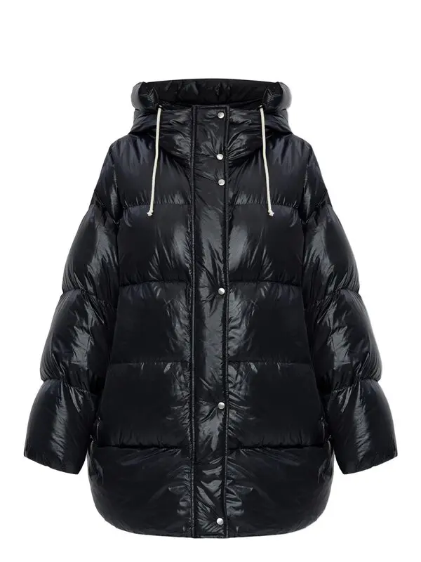 JIL SANDER Hooded Down Jacket - Black