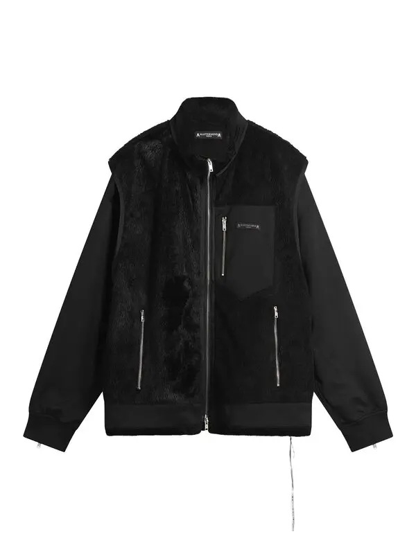 MASTERMIND WORLD Layered Sherpa Jacket - Black