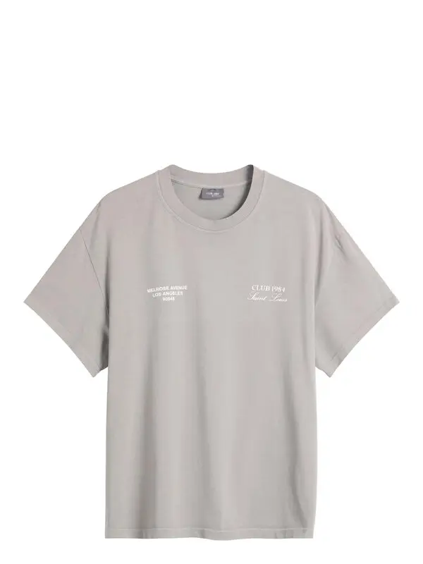 CLUB 1984 Melrose T-shirt - Light Washed Grey