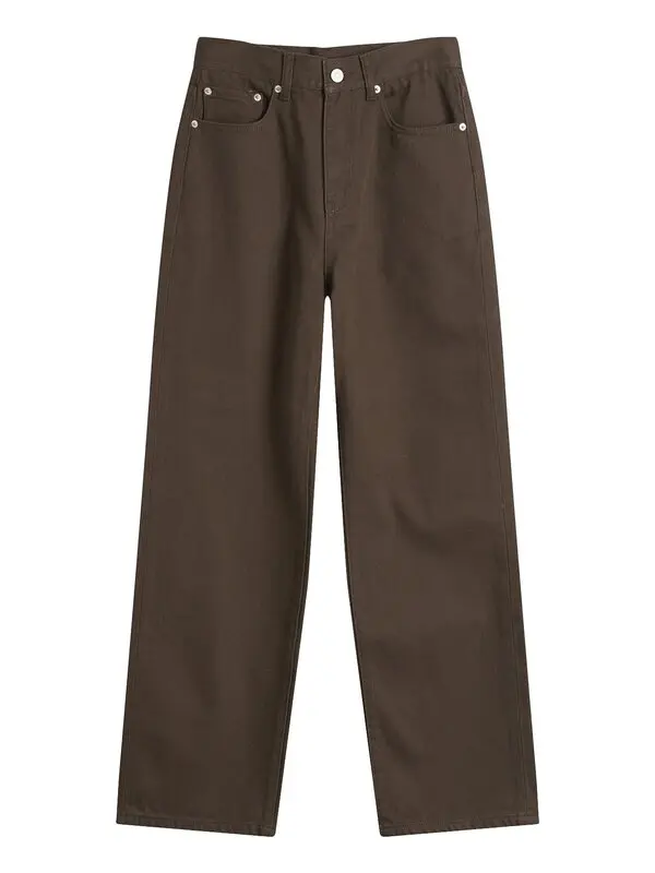 DUNST Essential Straight Leg Jeans - Brown