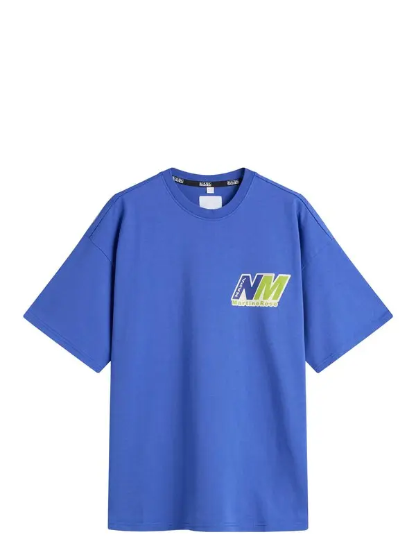 NAPAPIJRI X Martine Rose Logo T-shirt - Blue Dazzling