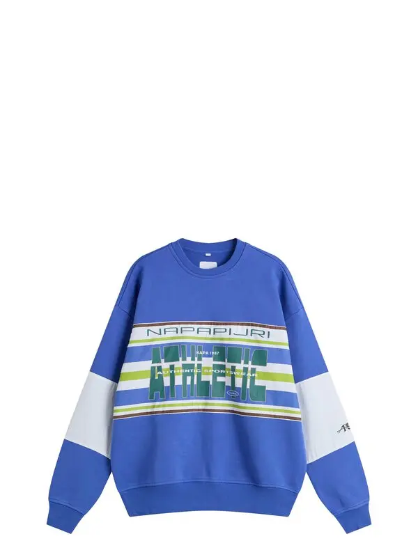 NAPAPIJRI X Martine Rose Cotton Terry Sweatshirt - Blue Dazzling
