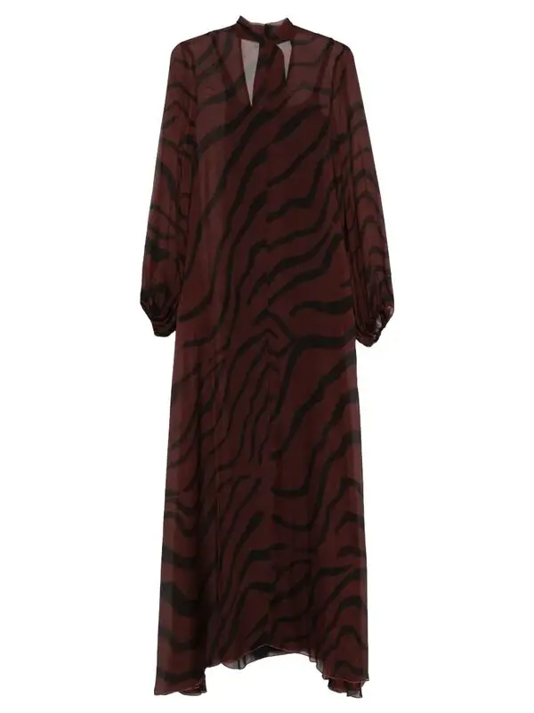 Raquel Diniz Zebra Print Long Sleeve Dress - Multicolour