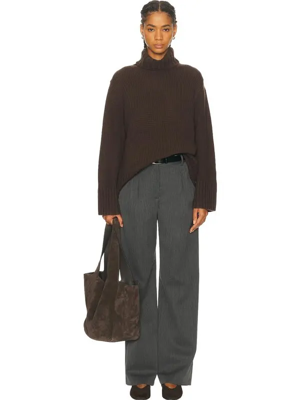 Jenni Kayne Cashmere Jet Turtleneck - Chocolate