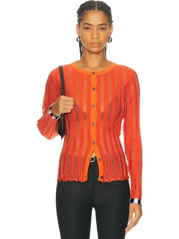 Christopher John Rogers Pleated Cardigan - Mabolo