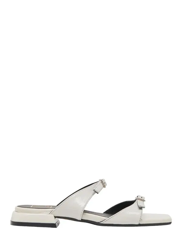 DOLCEVITA Lavern Strappy Sandals - Off White Crinkle Patent