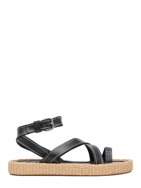 DOLCEVITA Roxie Criss-cross Sandals - Black Leather