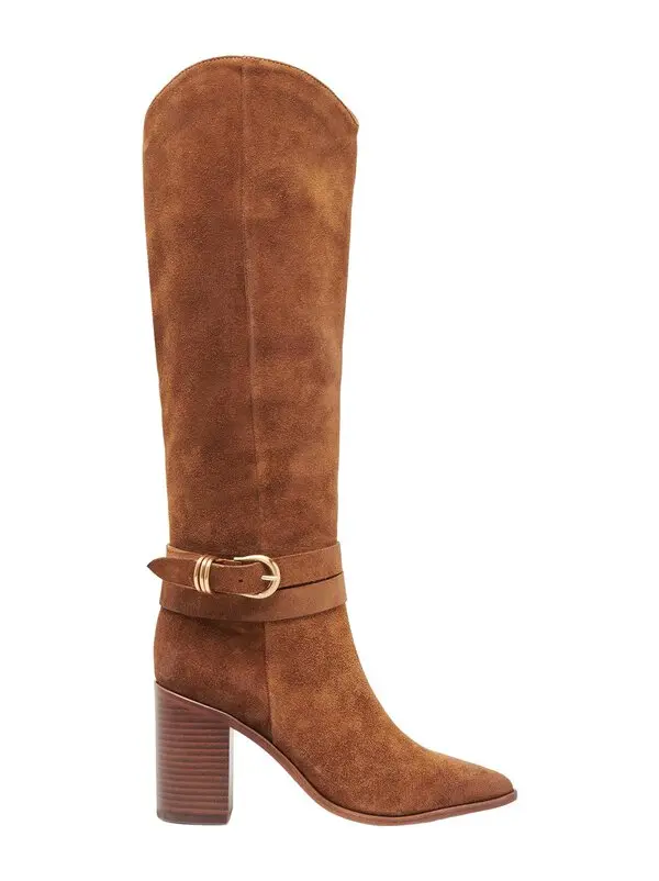 DOLCEVITA Tyrone Knee High Boots - Brown Suede