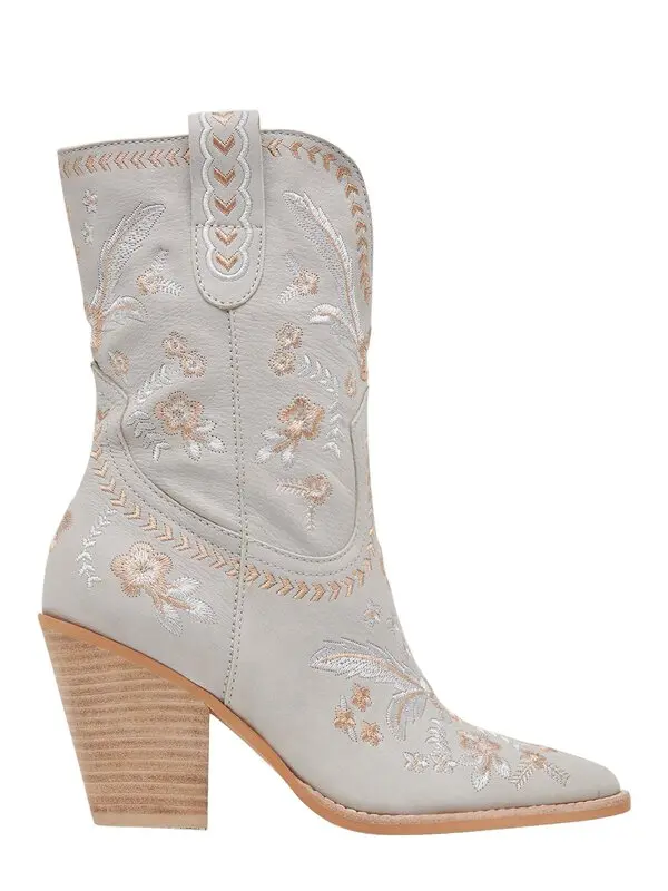 DOLCEVITA Jessey Floral Boots - Light Blue Nubuck