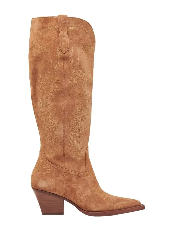 DOLCEVITA Ryatt Wide Calf Boots - Pecan Suede