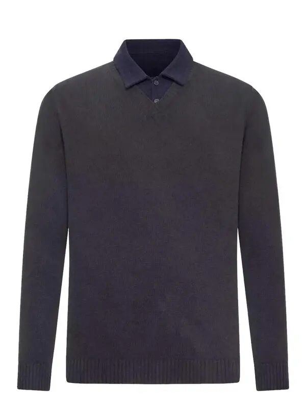 ROBERTO COLLINA Cotton-piquet Contrast-collar Polo Shirt - Grey