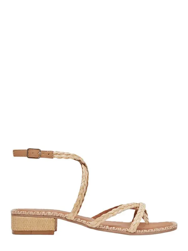 DOLCEVITA Brinn Raffia Sandals - Lt Natural Raffia