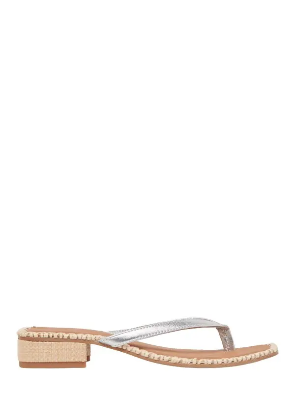 DOLCEVITA Barty Sandals - Silver Metallic Leather