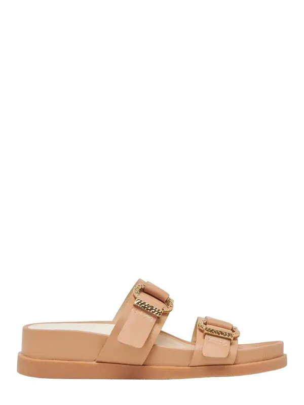 DOLCEVITA Soya Leather Sandals - Light Tan  Leather