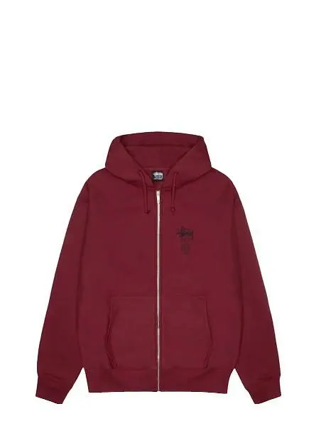 StÜssy Swim Out Zip Hoodie - Wine