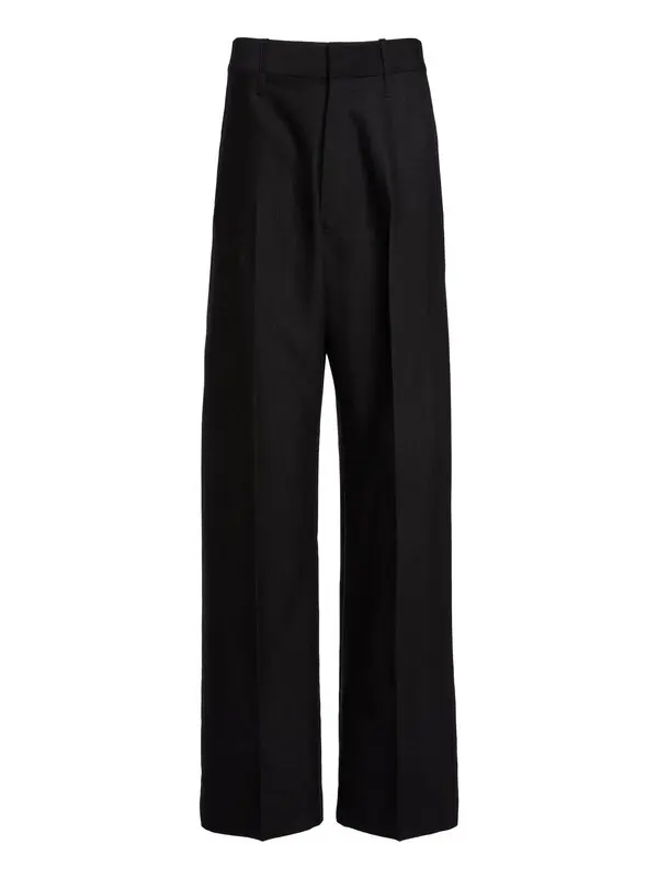 Victoria Beckham Moda Exclusive Virgin Wool-blend Trousers - Black