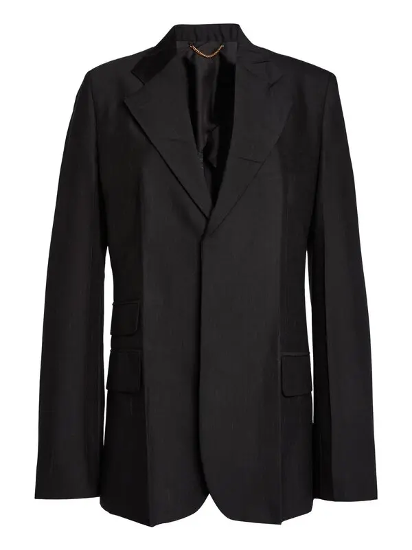 Victoria Beckham Oversized Notch Lapel Jacket - Black