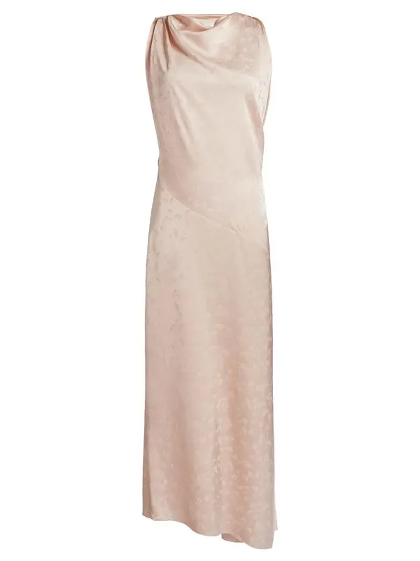 Victoria Beckham Twist Cowl-neck Midi Dress - Light Pink