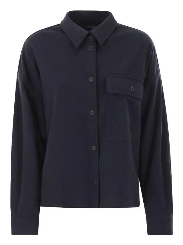 Max Mara Nancy Flannel Jersey Jacket - Blue