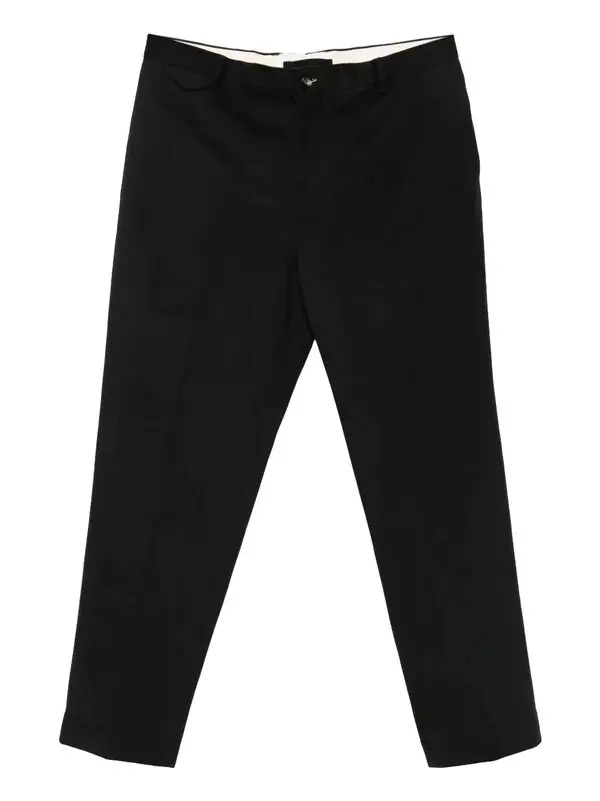 DELL'OGLIO Turn-up Tailored Trousers - Black
