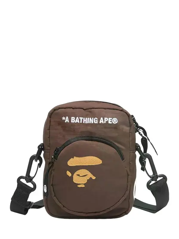 A BATHING APE Mini Ape Head Messenger Bag - Brown