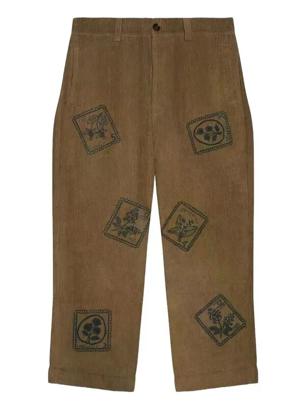 BAZISZT Corduroy Trousers - Brown