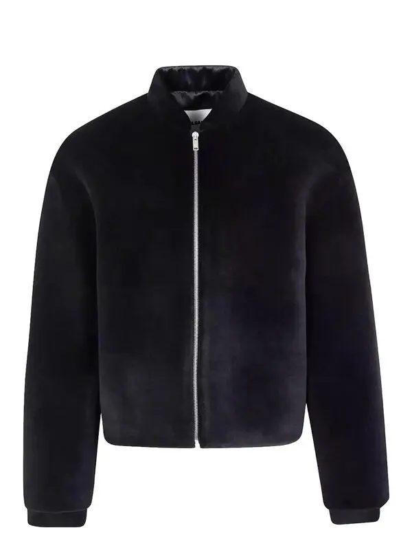 JIL SANDER Long-sleeved Bomber Jacket - Black