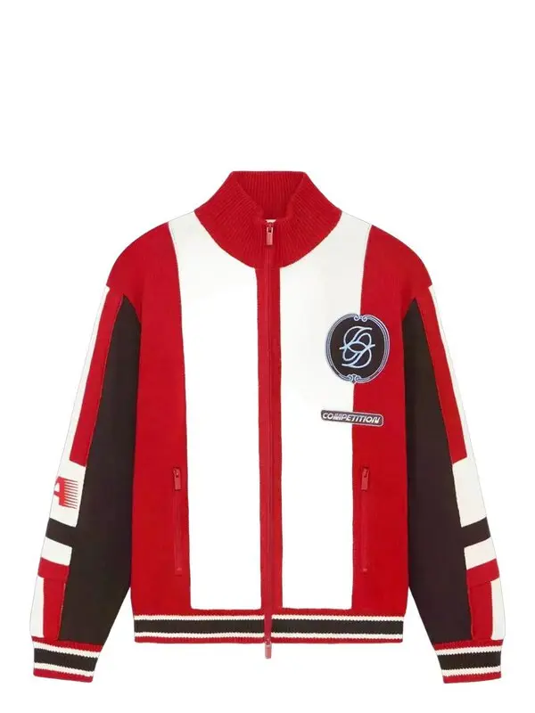 Drole De Monsieur La Maille Zippée Racing Cardigan - Red